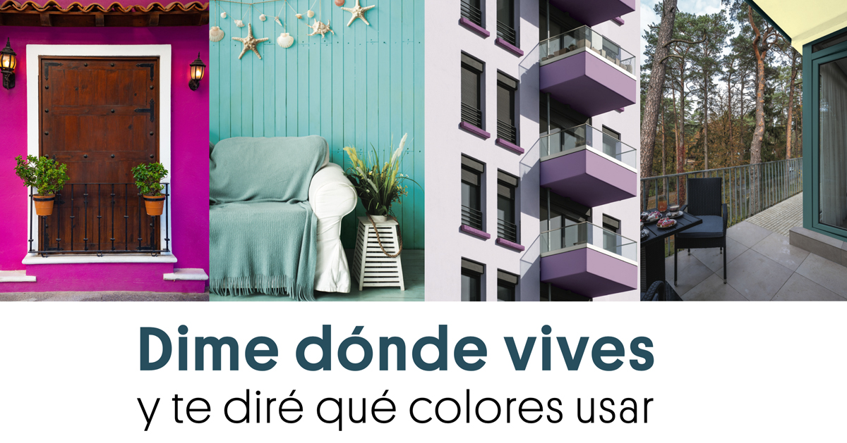 Qué color usar según el lugar donde vives